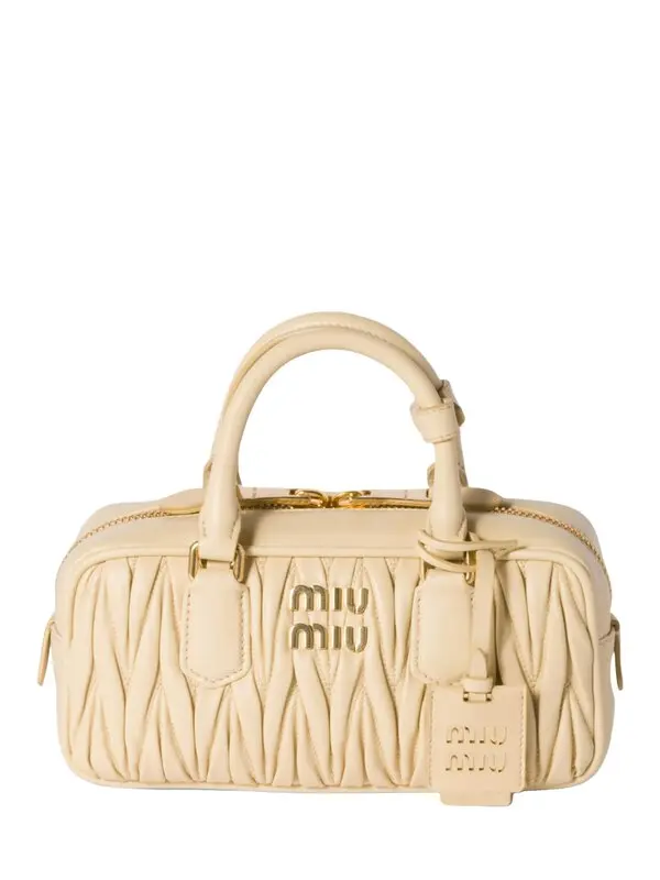 Miu Miu Matelassé Arcadie Top-handle Bag - Neutral