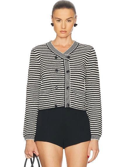 FRAME Court Cardigan - Black Multi