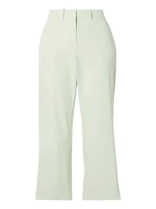 Tory Burch Cropped Straight-leg Golf Pants - Green