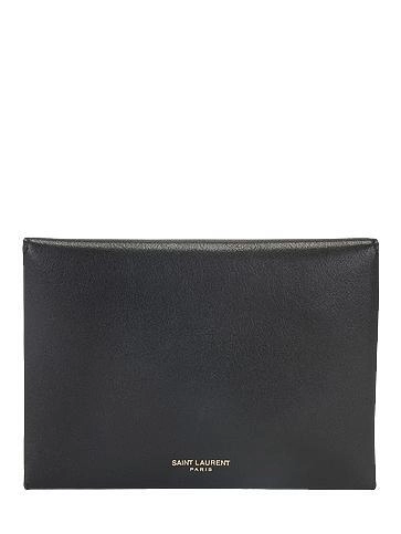Saint Laurent Baby Calf Leather Clutch - Nero