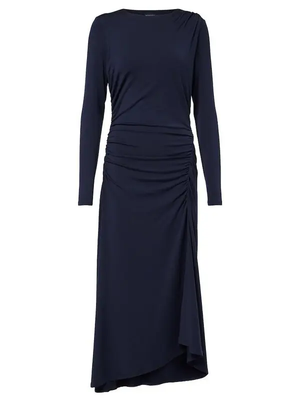 Veronica Beard Gathered Midi Dress - Blue