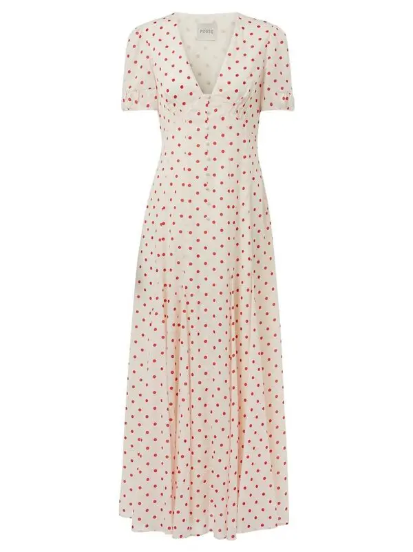 Posse Paloma Polka Dot Maxi Dress - Multicoloured