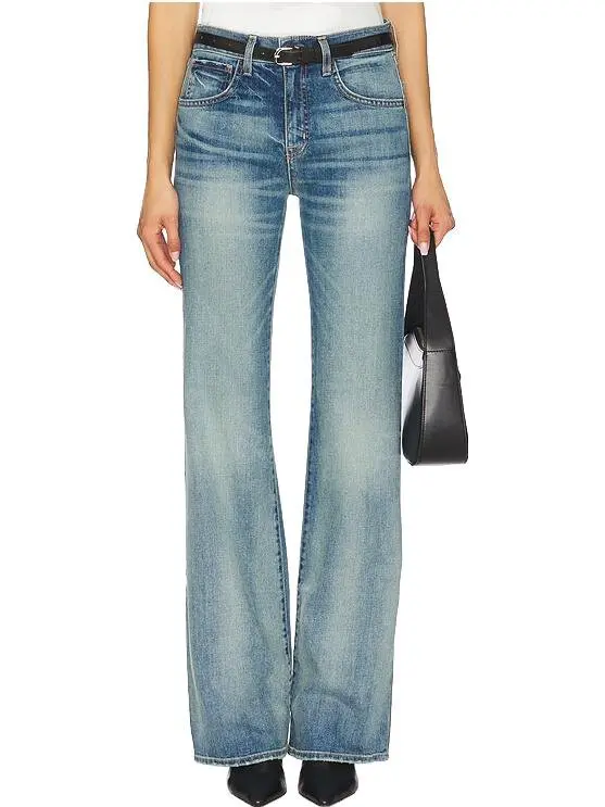 NILI LOTAN Celia Straight Leg Jeans - Blue