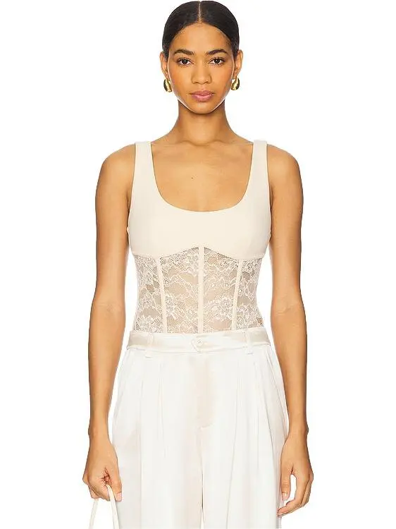Cami Nyc Kimber Corset Bodysuit In . Also - Neutral