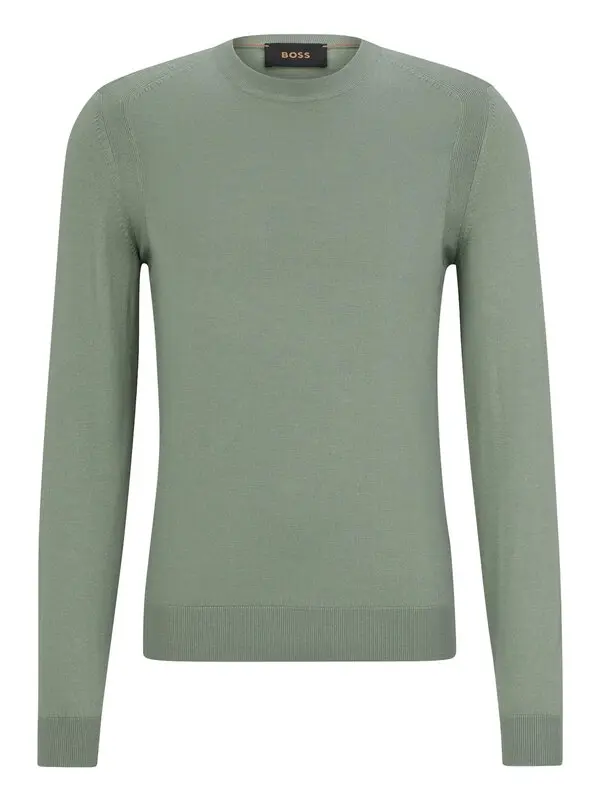 BOSS Wool-blend Crew Neck Sweater - Green