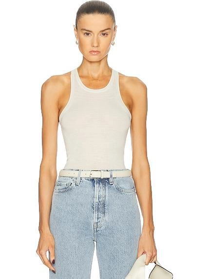 Eterne Ryder Cashmere Tank Top - Bone