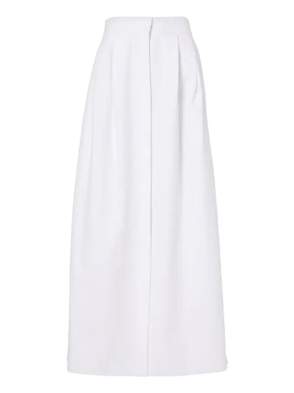 Max Mara Cotton-blend Gabardine Maxi Skirt - White