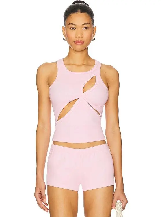 MOTHER OF ALL Ariel Rib Top - Pink