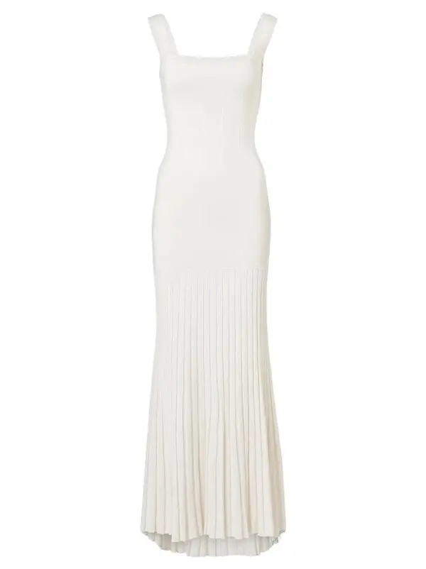 Galvan Atalanta Satin Gown - White