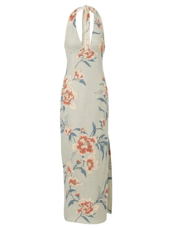 SIR. Floral Linen Maxi Dress - Multicoloured
