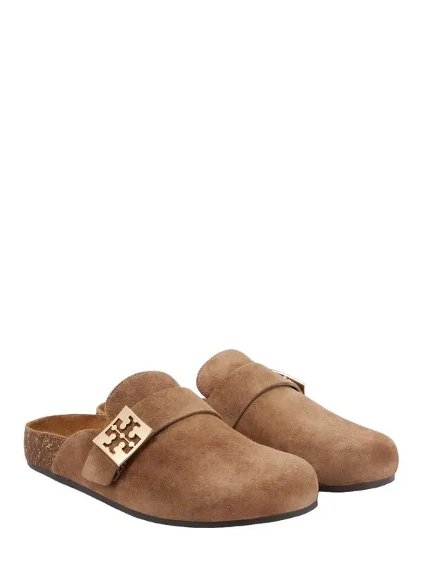 Tory Burch Mellow Suede Mules - Brown