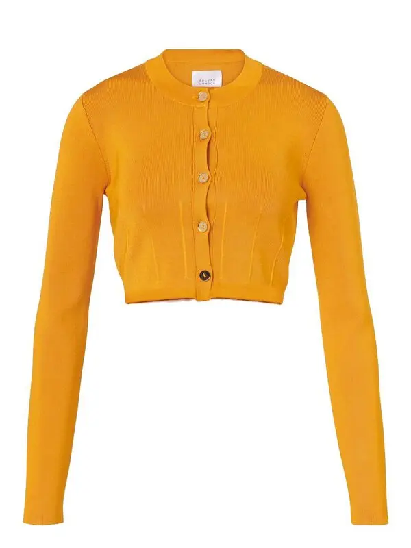 Galvan Atalanta Cropped Cardigan - Orange
