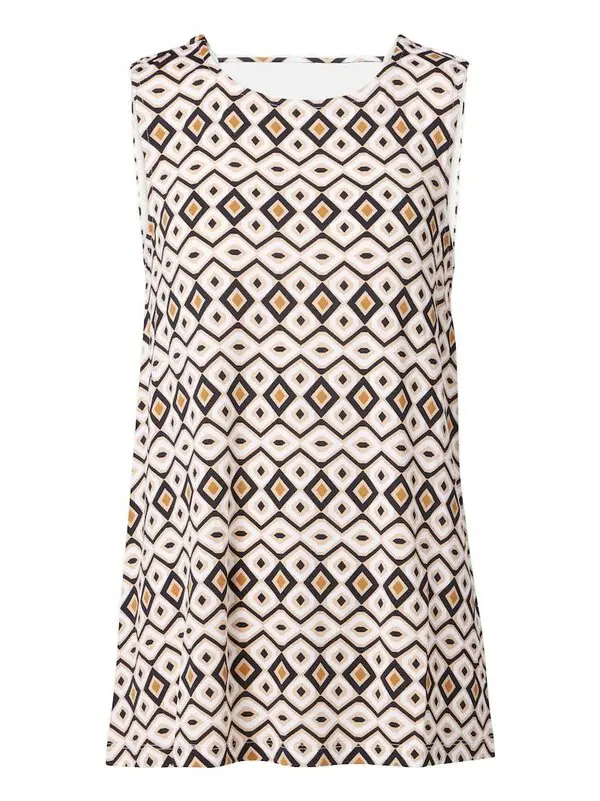 Max Mara Ersilia Geometric Print Jersey Top - Multicoloured
