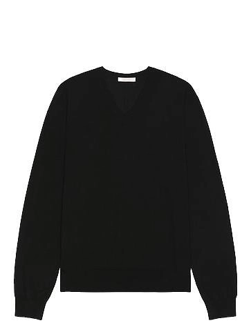 THE ROW Dimarco V-neck Top - Black