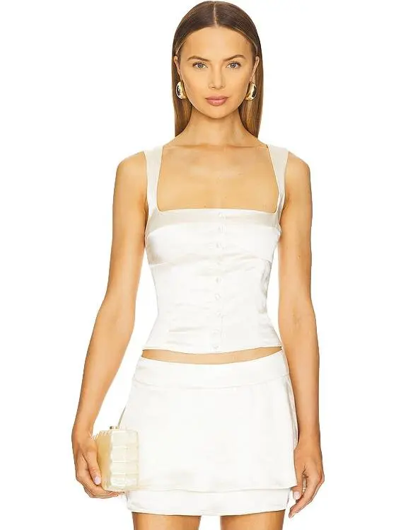 RUNAWAY THE LABEL Pammi Top In . Also - Ivory