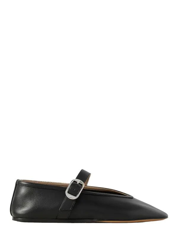 Le Monde Beryl Stella Leather Mary Jane Ballet Flats - Black
