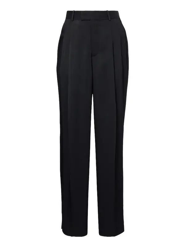 Bottega Veneta High-rise Tapered Trousers - Black