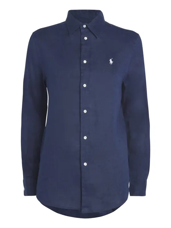 Polo Ralph Lauren Linen Button-up Shirt - Navy