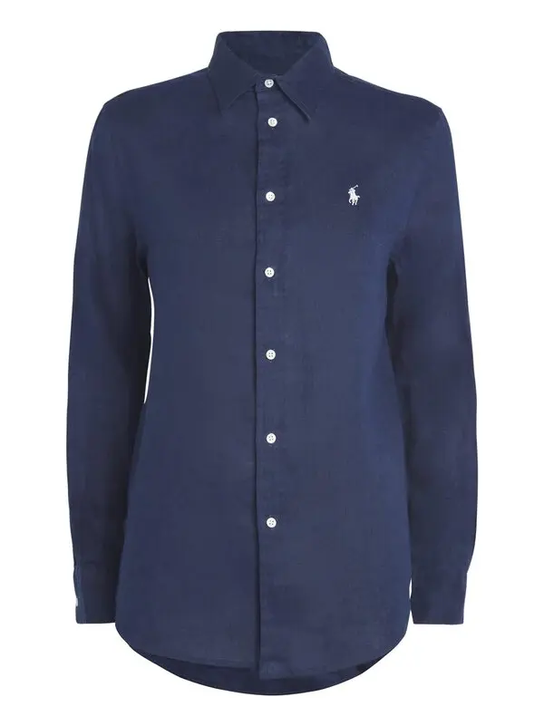 Polo Ralph Lauren Linen Button-up Shirt - Navy