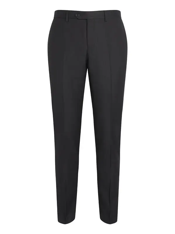 Emporio Armani Virgin Wool Tailored Trousers - Black