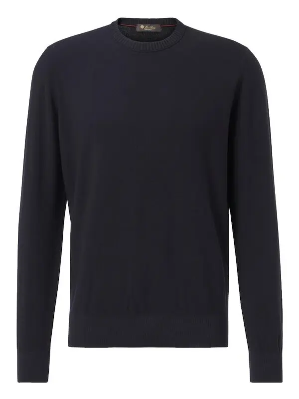 Loro Piana Walkery Cotton And Silk Sweater - Blue