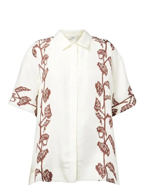 Asceno Montauk Silk Twill Shirt - Brown