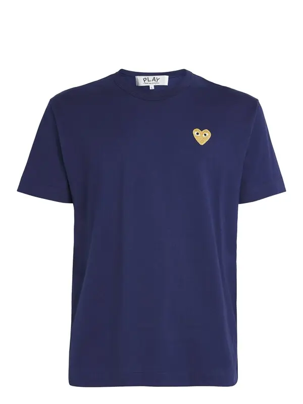 Play Comme Des Garcon Heart Logo T-shirt - Navy