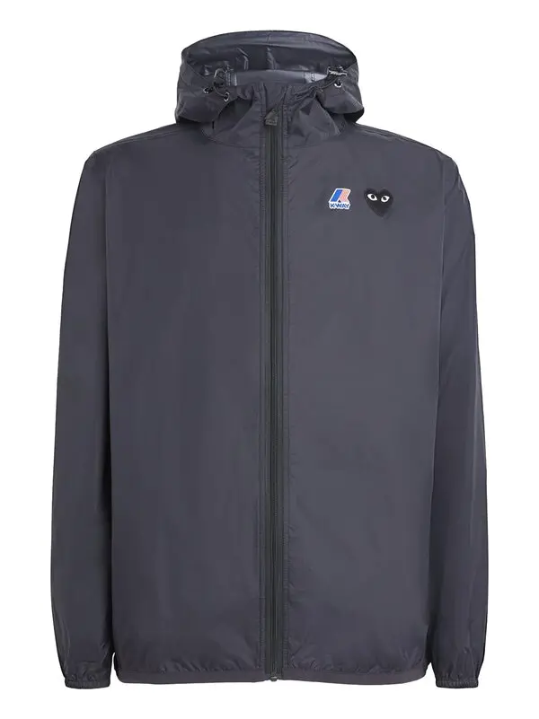 Play Comme Des Garcon X K-way Nylon Water-resistant Jacket - Black