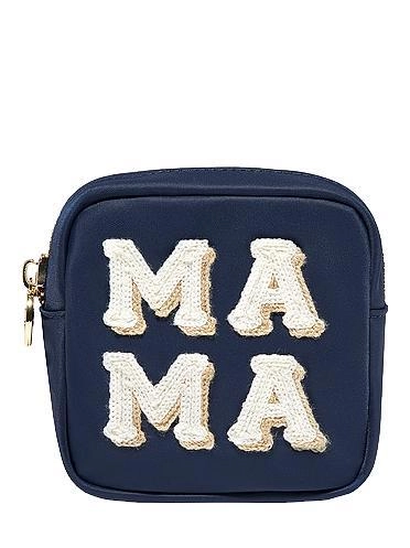 Stoney Clover Lane Mama Embroidered Mini Pouch - Navy