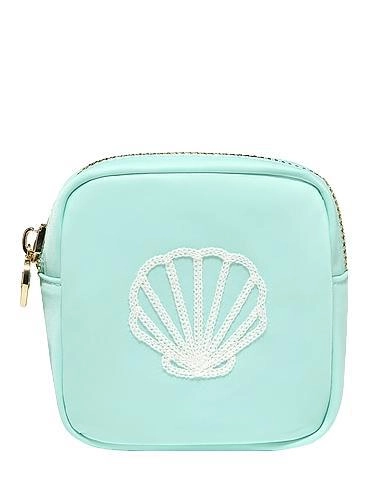 Stoney Clover Lane Embroidered Mini Pouch - Teal