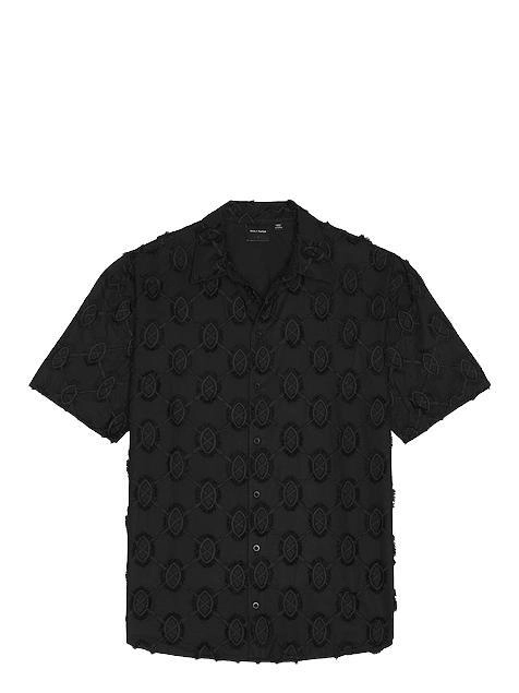 DAILY PAPER Trophy Shield Shirt In . Also - Black