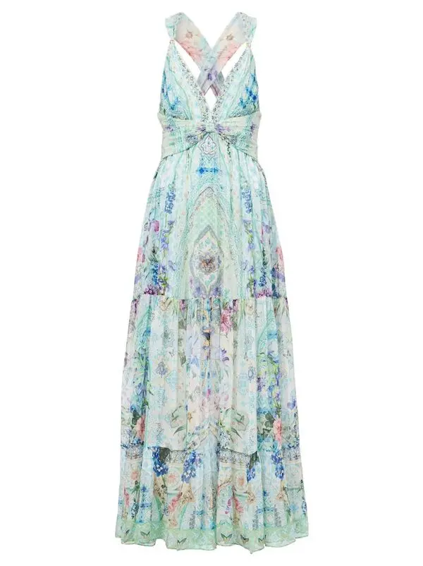 Camilla Crystal-embellished Silk Maxi Dress - Multicoloured