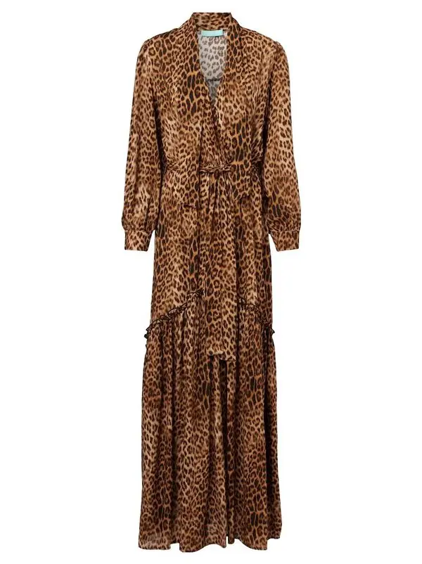Melissa Odabash Skylar Leopard-print Maxi Dress - Brown
