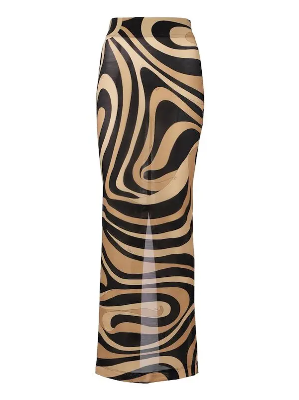 Emilio Pucci Printed Semi-sheer Maxi Skirt - Multicoloured