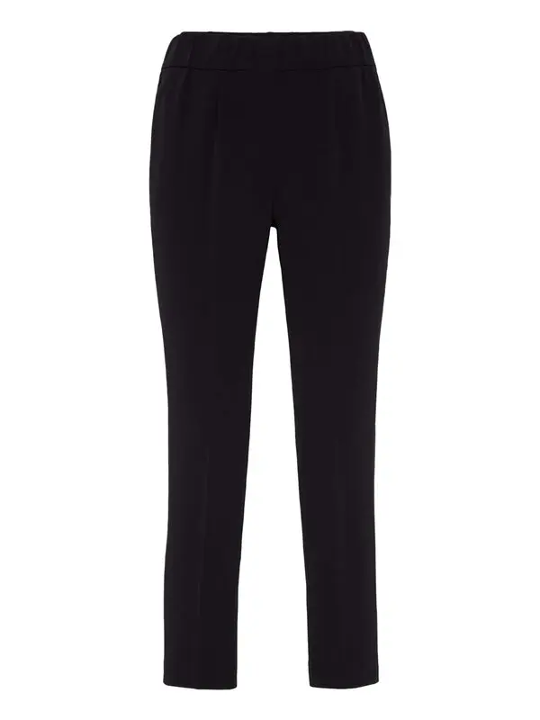 Brunello Cucinelli Slim Crepe Cady Trousers - Black