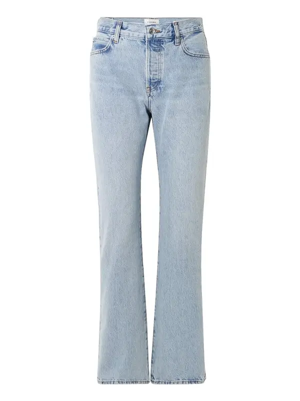FRAME The Staple Mid-rise Straight-leg Jeans - Blue