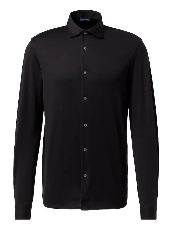 Thom Sweeney Cotton Jersey Shirt - Black