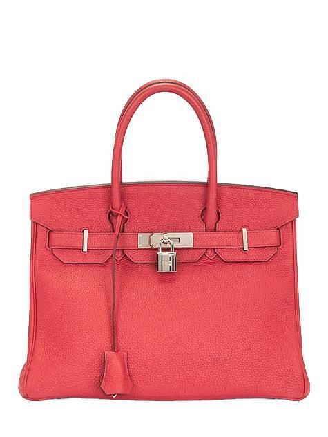 FWRD RENEW Hermes Togo Birkin 30 Handbag - Red