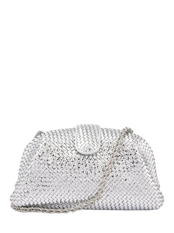 Bottega Veneta Lauren 1980 Clutch - Silver