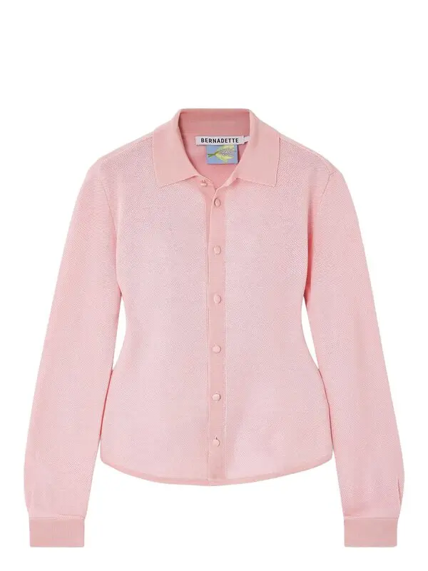 Bernadette Tina Piqué Cardigan - Pink
