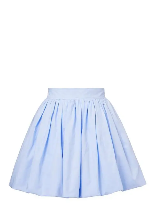 PATOU Gathered Miniskirt In Cotton - Blue