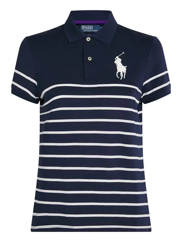 Polo Ralph Lauren Wimbledon Stripe Polo Shirt - Navy