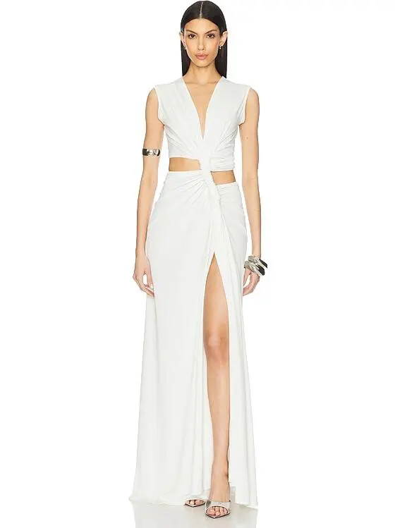 SID NEIGUM Triple Loop Maxi Dress - Ivory