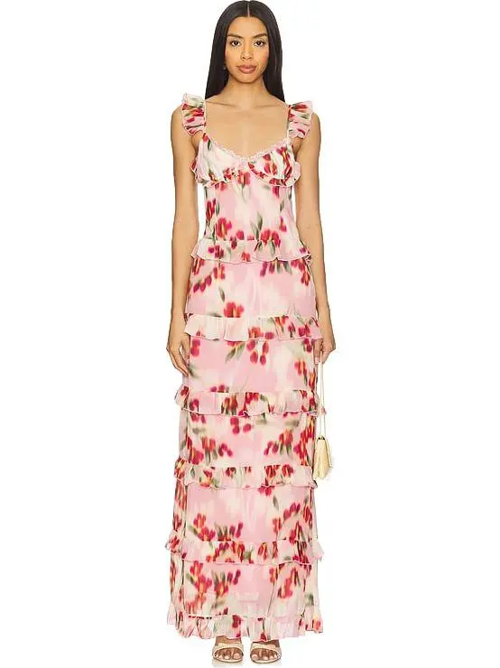 RUNAWAY THE LABEL Melvina Maxi Dress - Pink