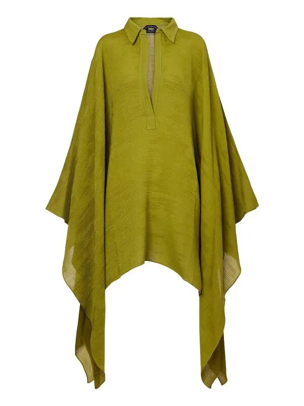 TALLER MARMO Guadalupe Pleated Kaftan - Green