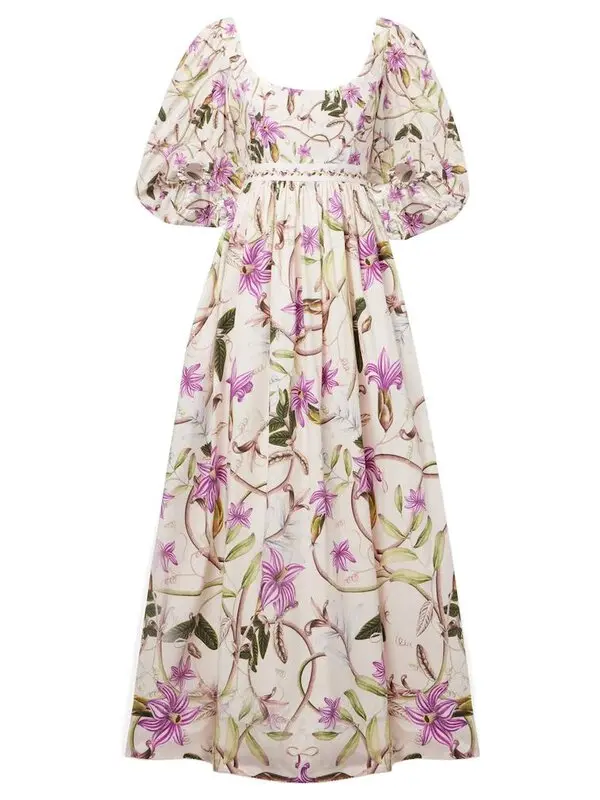 Agua Bendita Viviane Floral Cotton Maxi Dress - Multicoloured