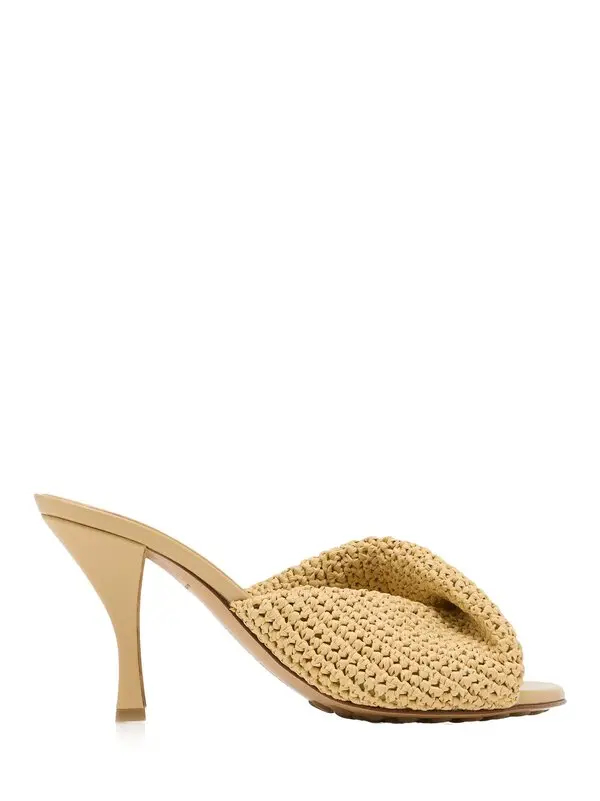 Bottega Veneta Blink Raffia Mules - Neutral
