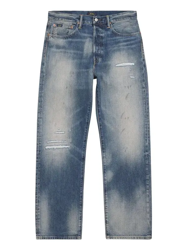 Polo Ralph Lauren Heritage Straight Distressed Jeans - Blue
