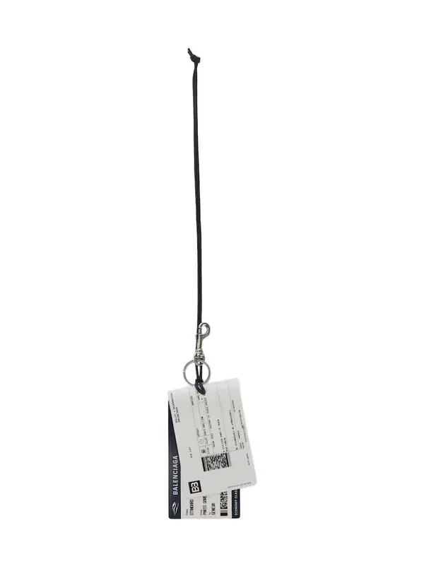 Balenciaga Train Ticket Keychain - Black