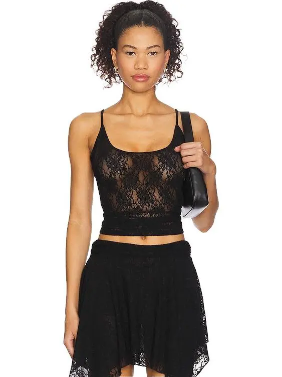 LOVERS AND FRIENDS Norah Sheer Top - Black